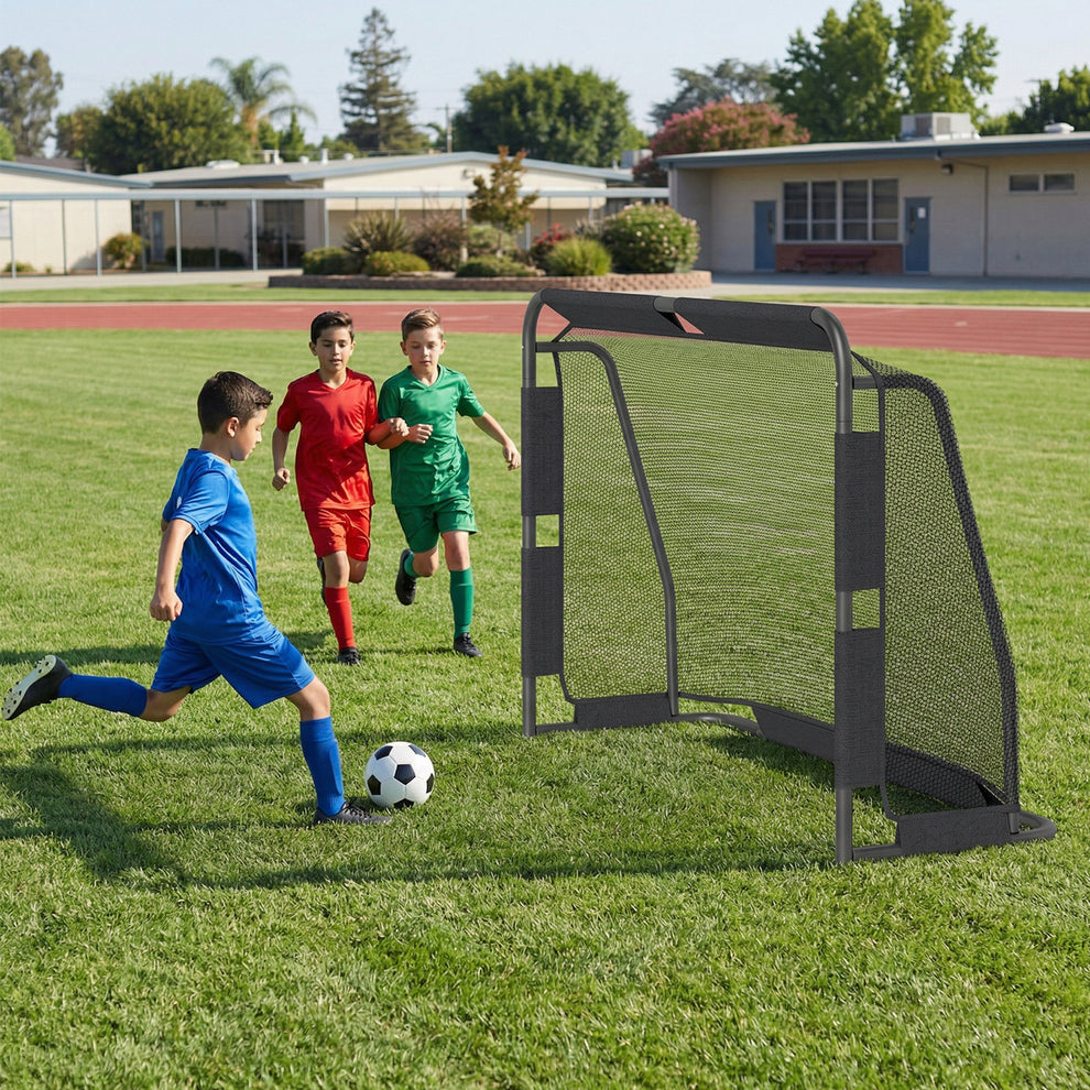 6 x 4 ft Soccer Goal Set for Backyard with Net and Anchoring System ...